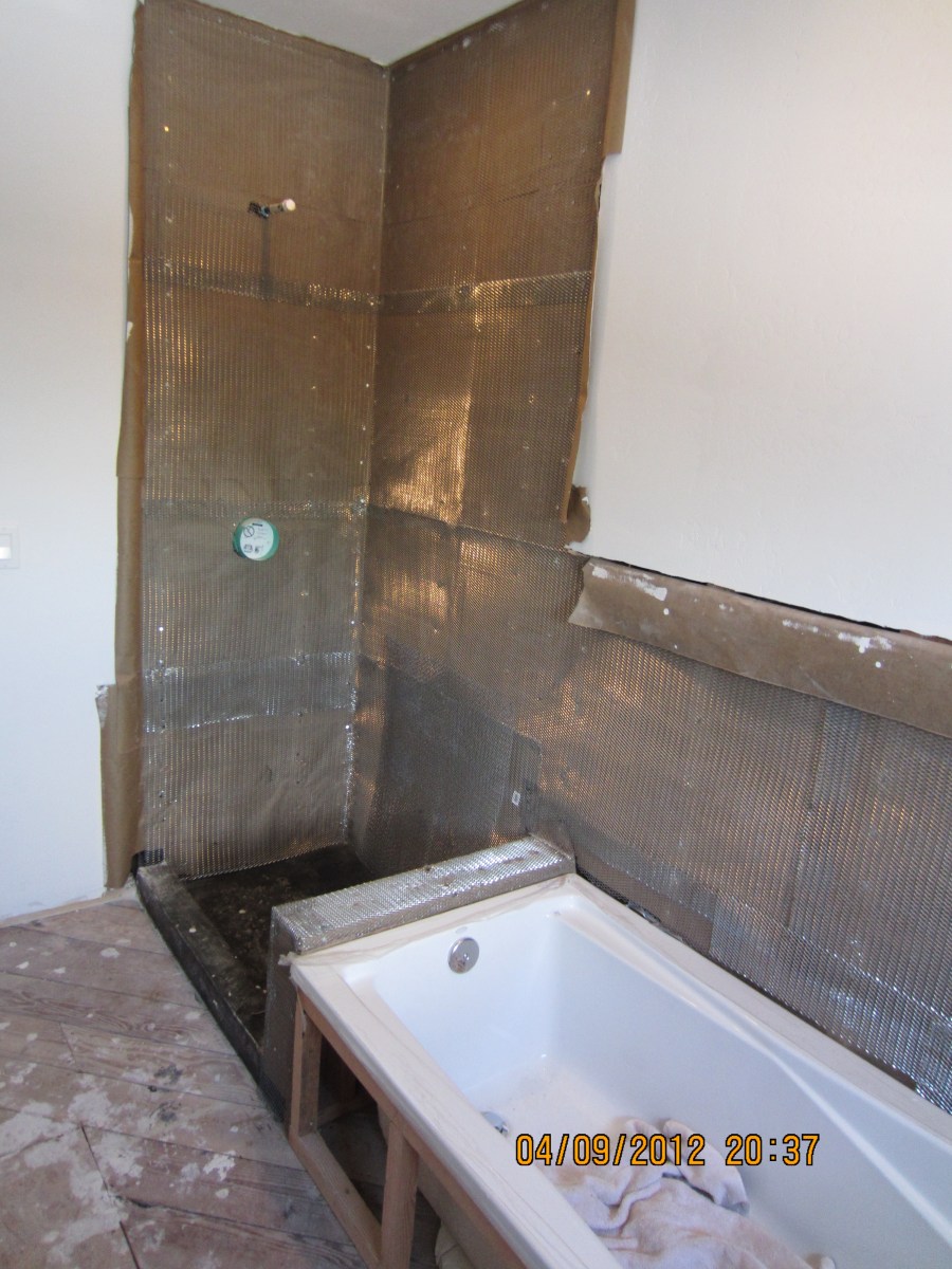 Lathe enforced wall and floor floats. | Impressions Tile (973) 955-7130